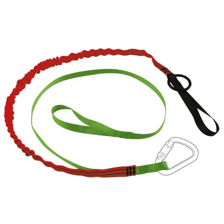Double longe de retenue 1,5m avec 1 crochet + 2 mousquetons | EPI