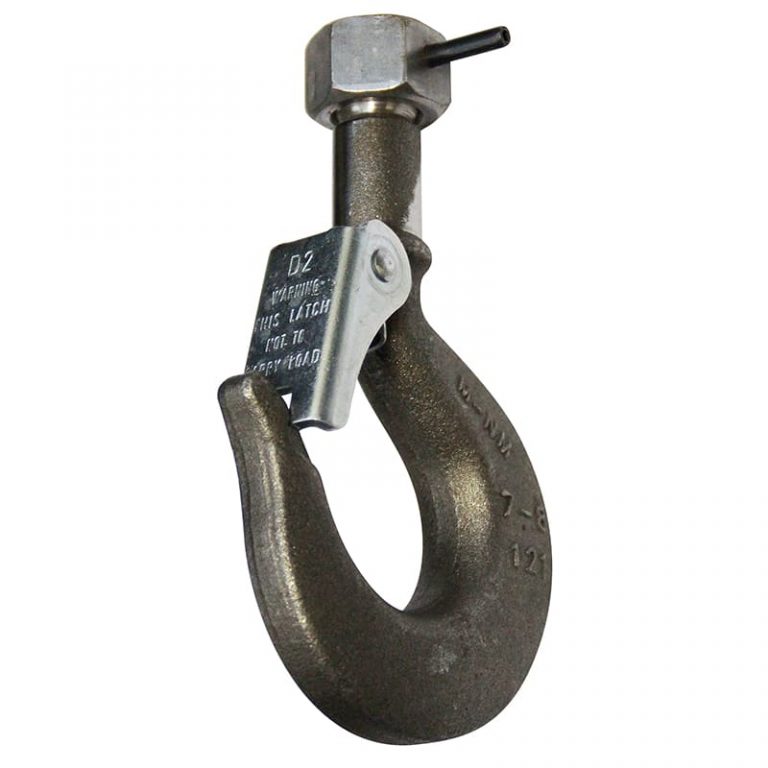 Crochet acier à tige filetée avec linguet de sécurité | Crochets